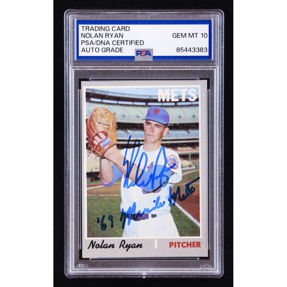 Nolan Ryan Signed 1970 Topps #712 Inscribed "'69 Miracle Mets" (PSA ...
