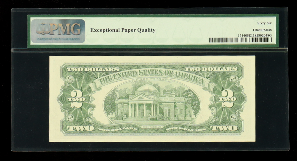 1963-A $2 Two Dollars US Legal Tender Note - Red Seal (PCGS Gem Unc ...