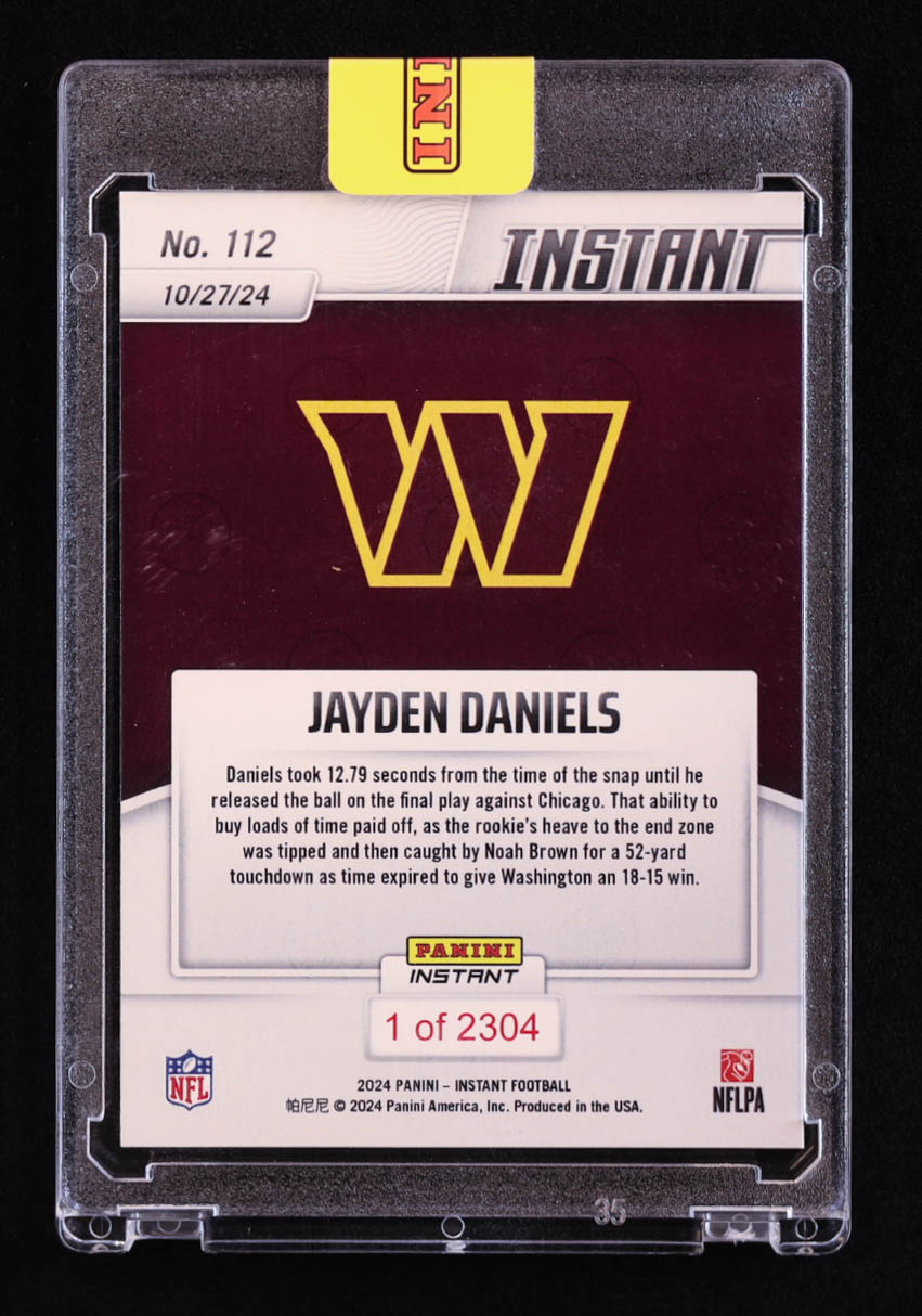 Jayden Daniels 2024 Panini Instant #112 RC | Pristine Auction