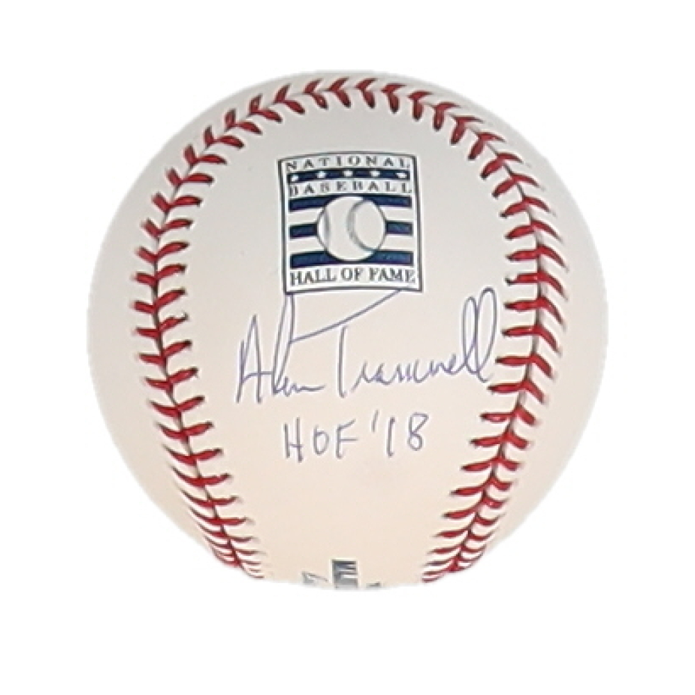 Alan Trammell Signed OML Hall of Fame Logo Baseball Inscribed "HOF '18 ...