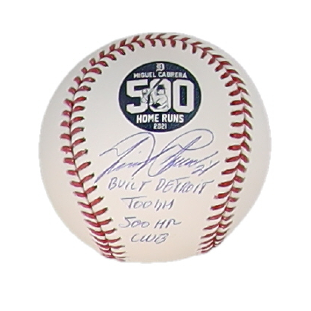 Miguel Cabrera Signed OML Baseball Inscribed "Built Detroit Tough ...