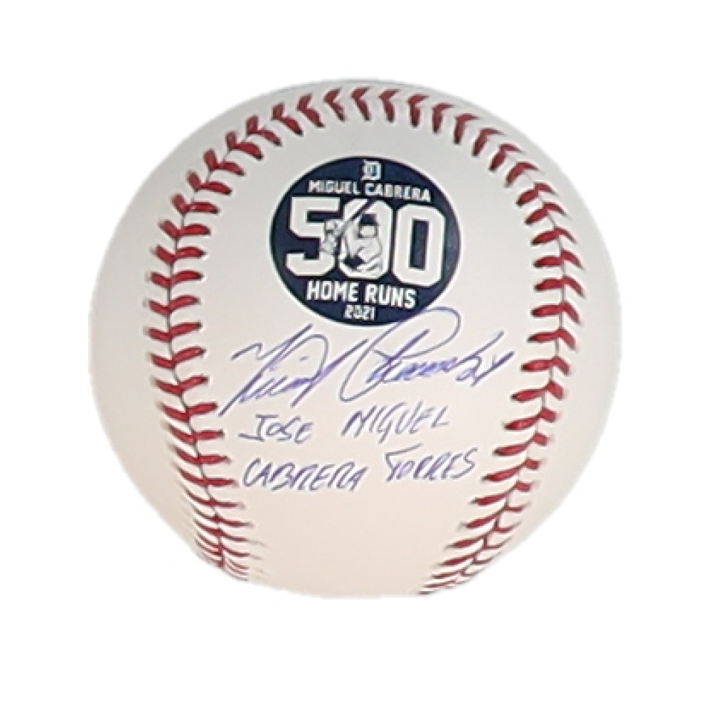 Miguel Cabrera Signed 500 Home Run Commemorative OML Baseball with ...