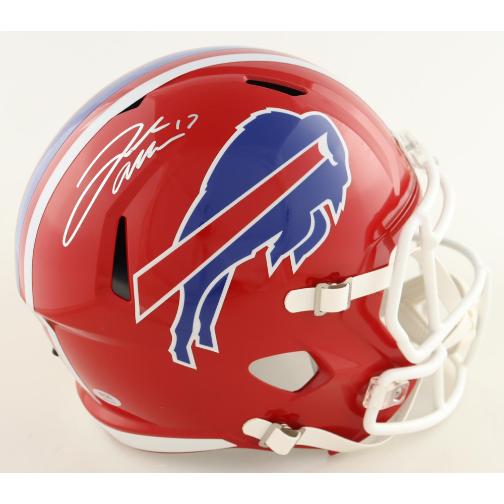 Josh Allen Signed Bills Full-Size Throwback Alternate Speed Helmet (PSA ...