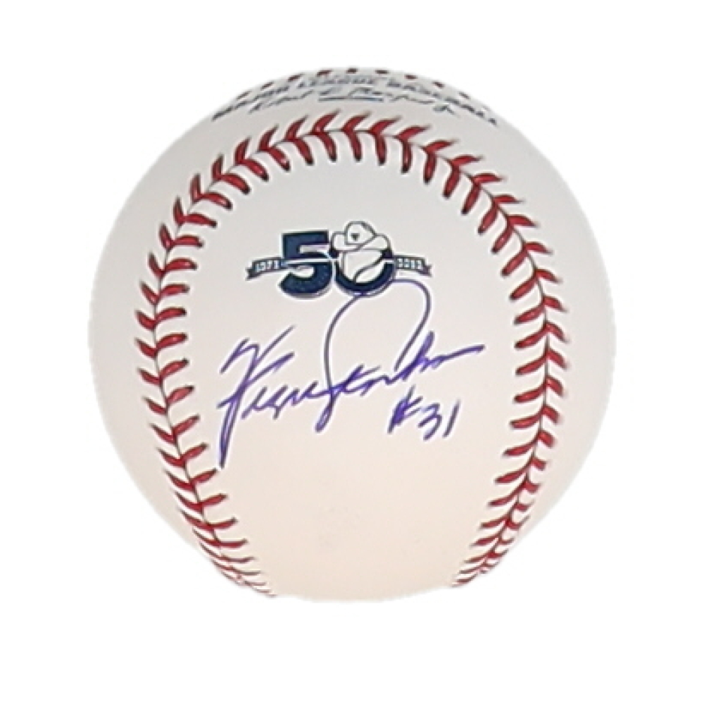 Fergie Jenkins Signed Rangers 50th Anniversary Commemorative OML ...