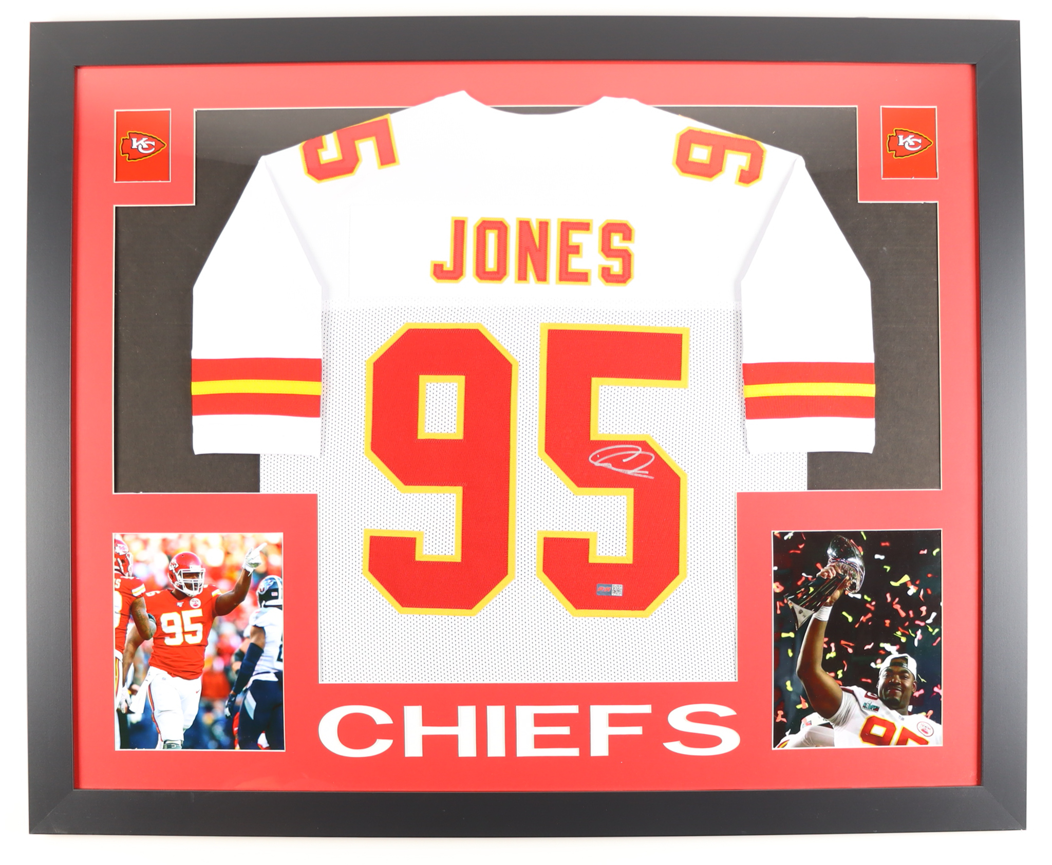 Chris Jones Signed Custom Framed Jersey Display (PIA) | Pristine Auction