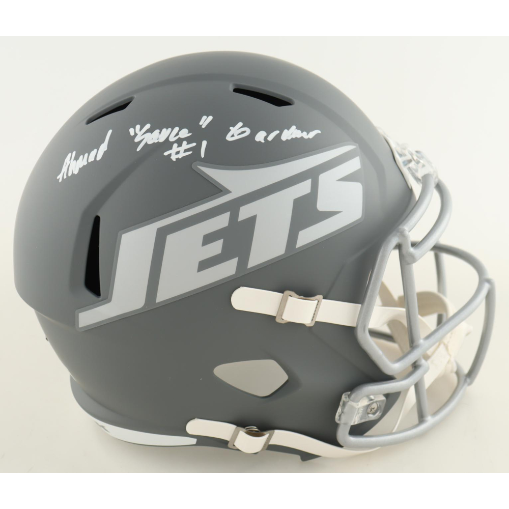 Ahmad "Sauce" Gardner Signed Jets Full-Size Slate Alternate Speed Helmet (Beckett) | Pristine ...