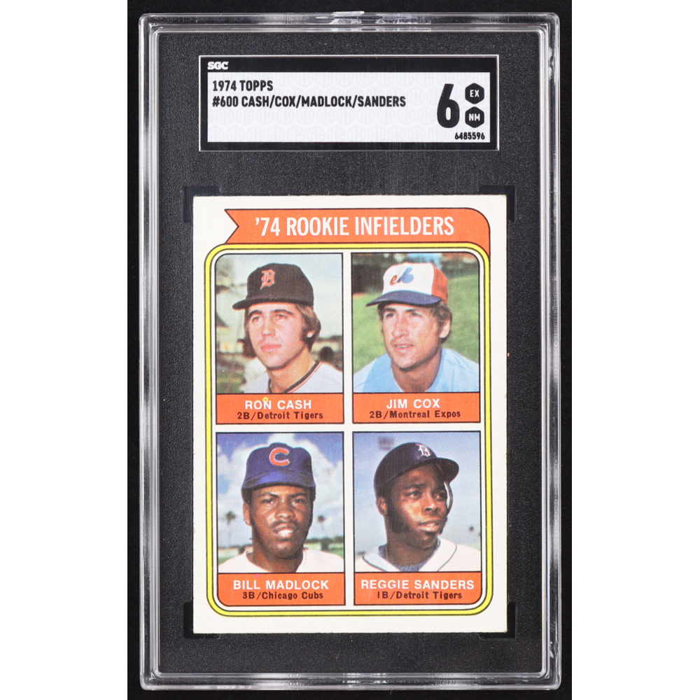 Ron Cash / Jim Cox / Bill Madlock / Reggie Sanders 1974 Topps Rookie ...
