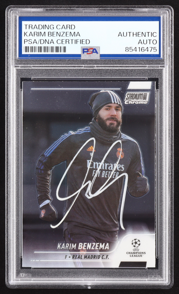 Karim Benzema Signed 2021-22 Stadium Club Chrome UEFA Champions League ...