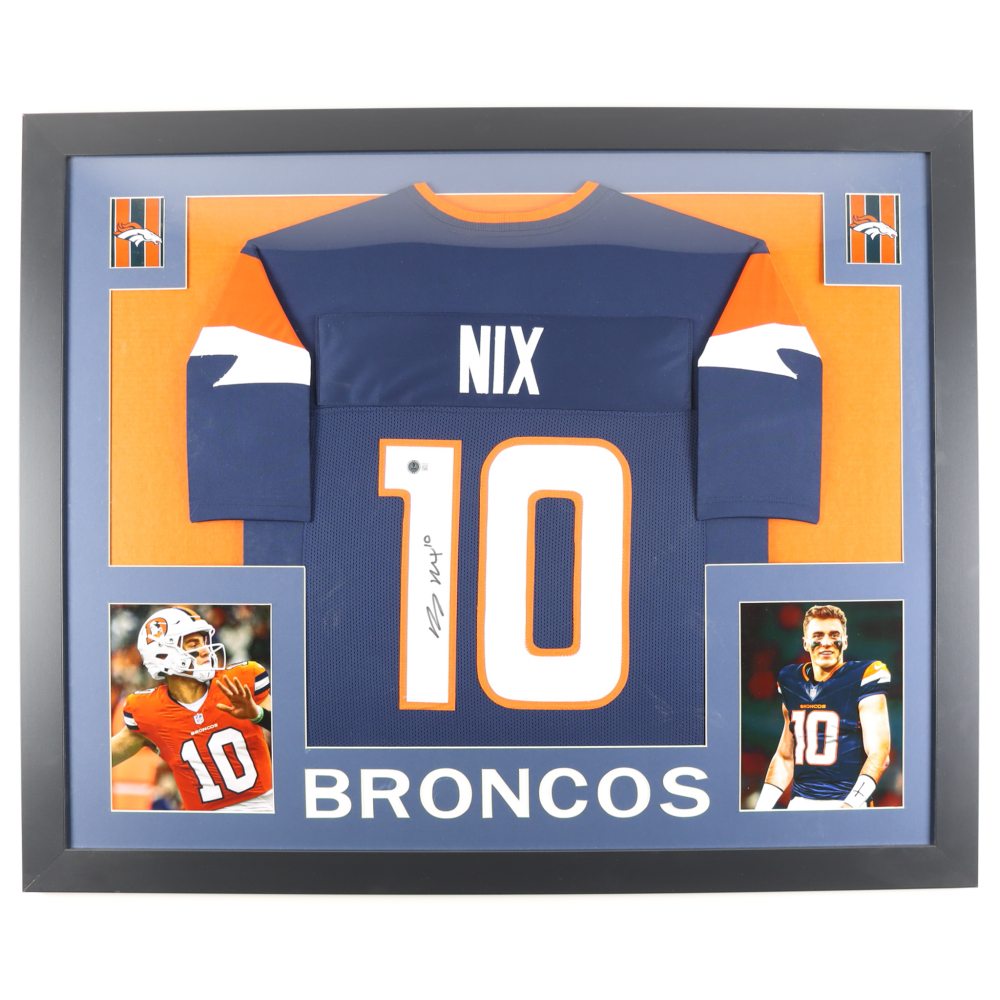 Bo Nix Signed Custom Framed Jersey Display (Beckett) | Pristine Auction