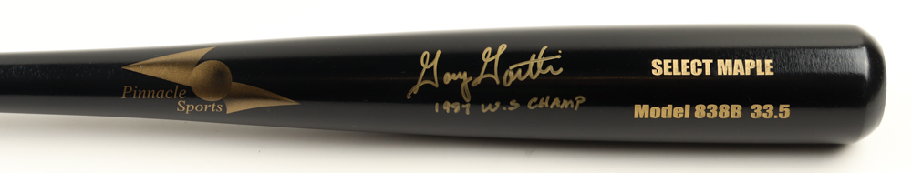 Gary Gaetti Signed Pinnacle Sports Baseball Bat Inscribed "1997 WS ...