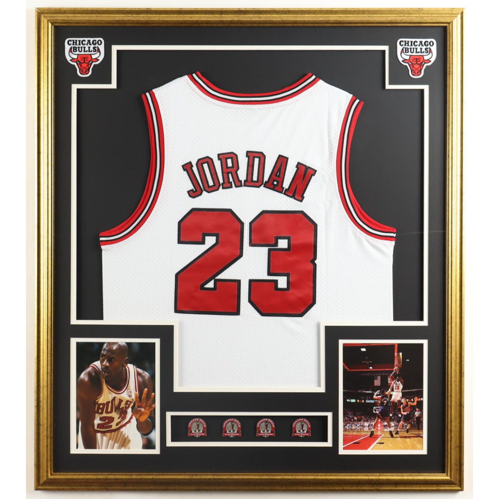 Michael Jordan Custom Framed Jersey Display With Career Stat Plaque, (4 ...