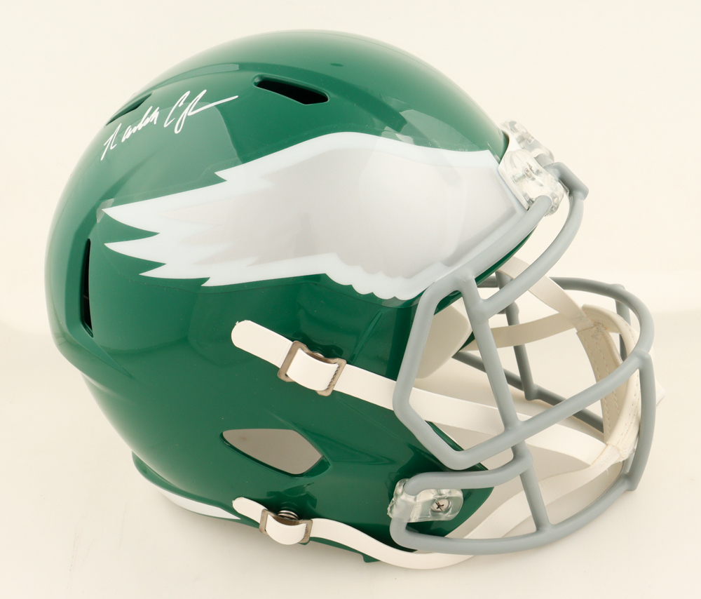 Randall Cunningham Signed Eagles Full-Size Throwback Alternate Speed Helmet (Beckett) | Pristine ...