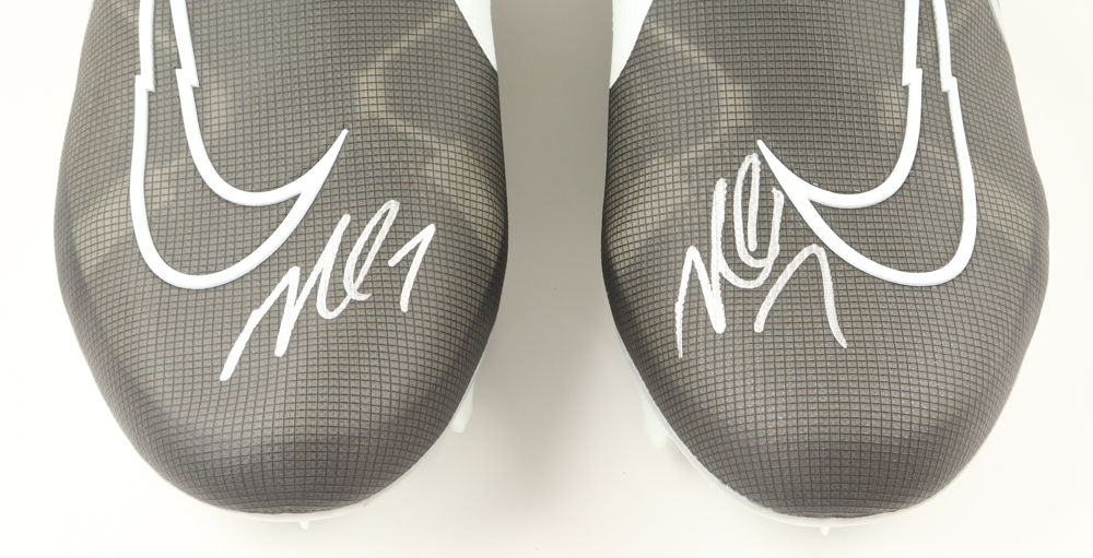 Michael Vick Twice-Signed Pair of Nike Football Cleats (JSA) | Pristine ...