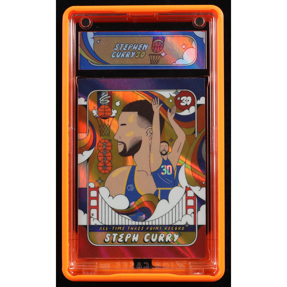 Stephen Curry Canvas Marketing x Louis Wes "3 Point King" 28PT Foil ...