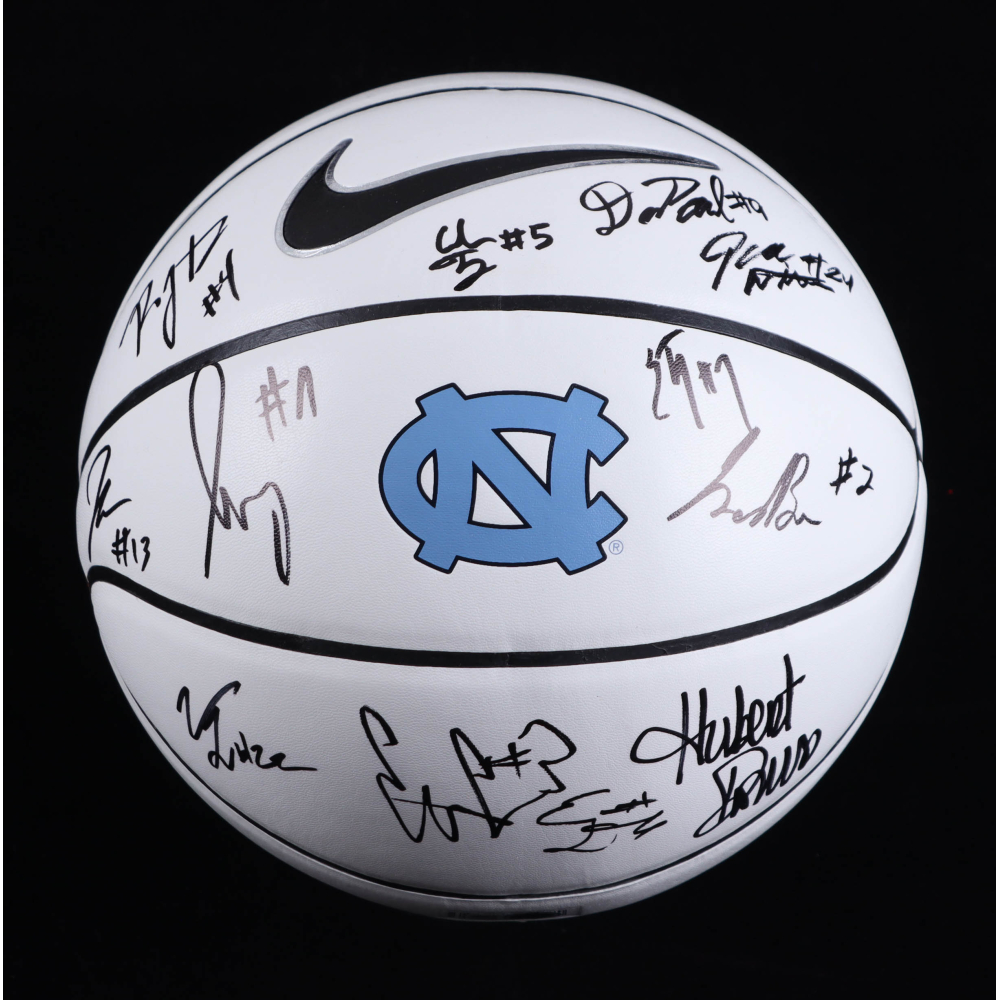 2024-25 North Carolina Tar Heels Logo Basketball Team-Signed by (12 ...
