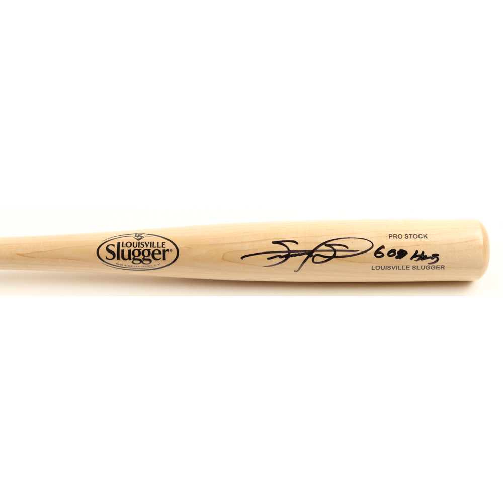 Sammy Sosa Signed Louisville Slugger Baseball Bat Inscribed "600 HR's ...