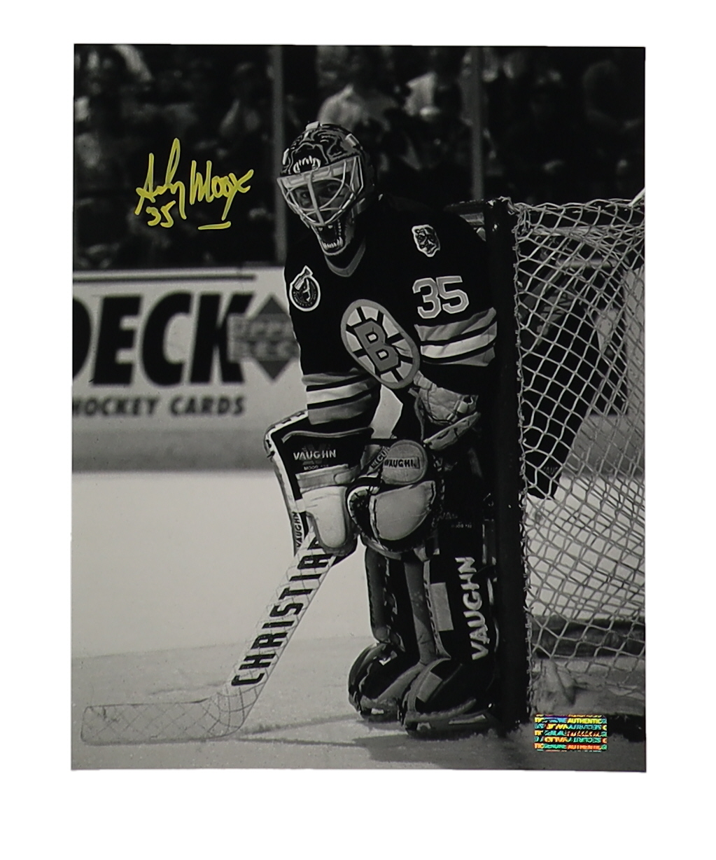 Andy Moog Signed Bruins 8x10 Photo (Premium Autographs) | Pristine Auction