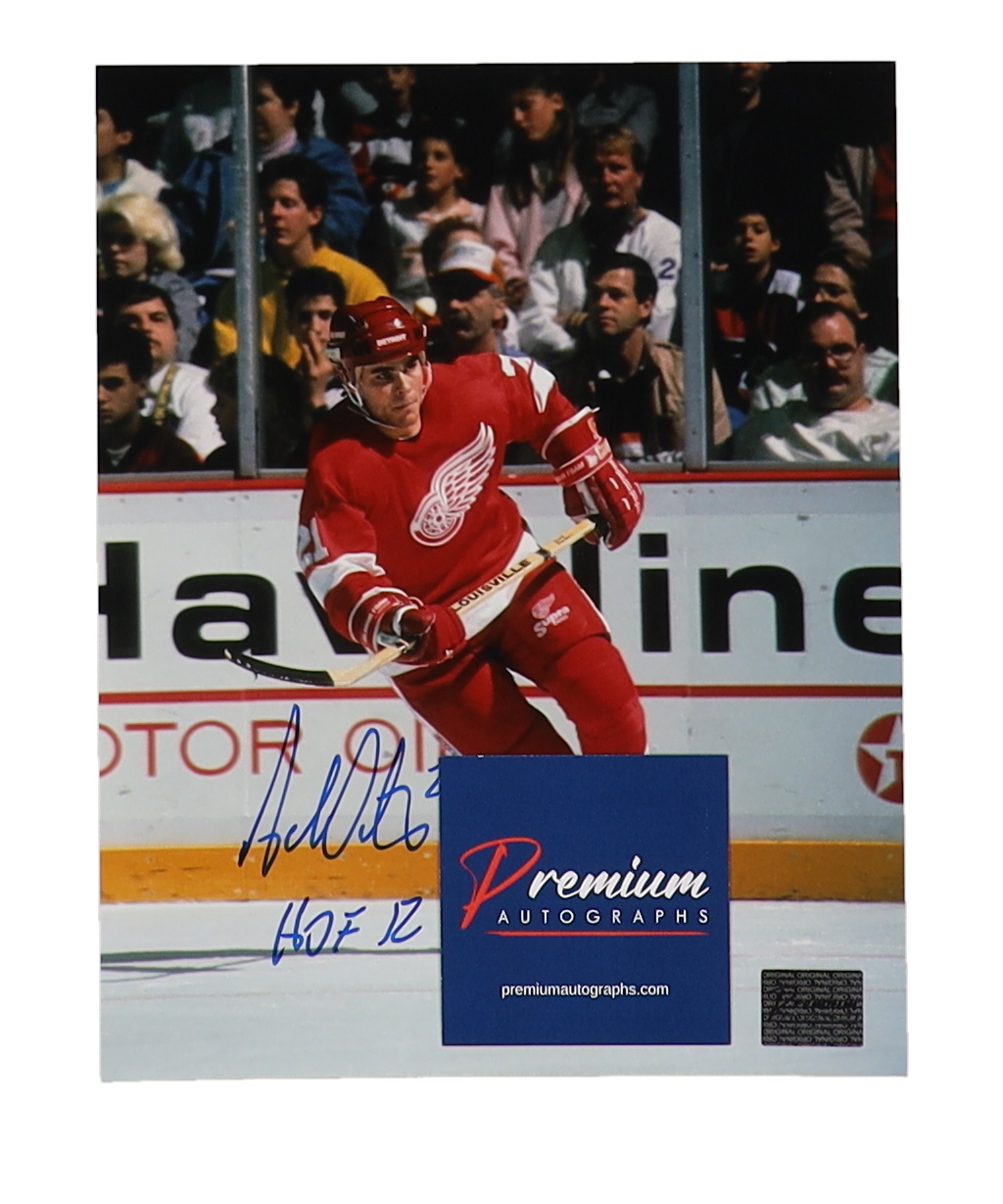 Adam Oates Signed Red Wings 8x10 Photo Inscribed "HOF 12" (Premium ...