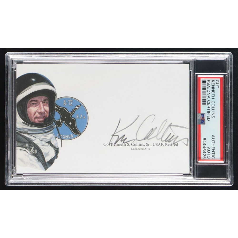 Ken Collins Signed Cut With Portrait Art (PSA) | Pristine Auction