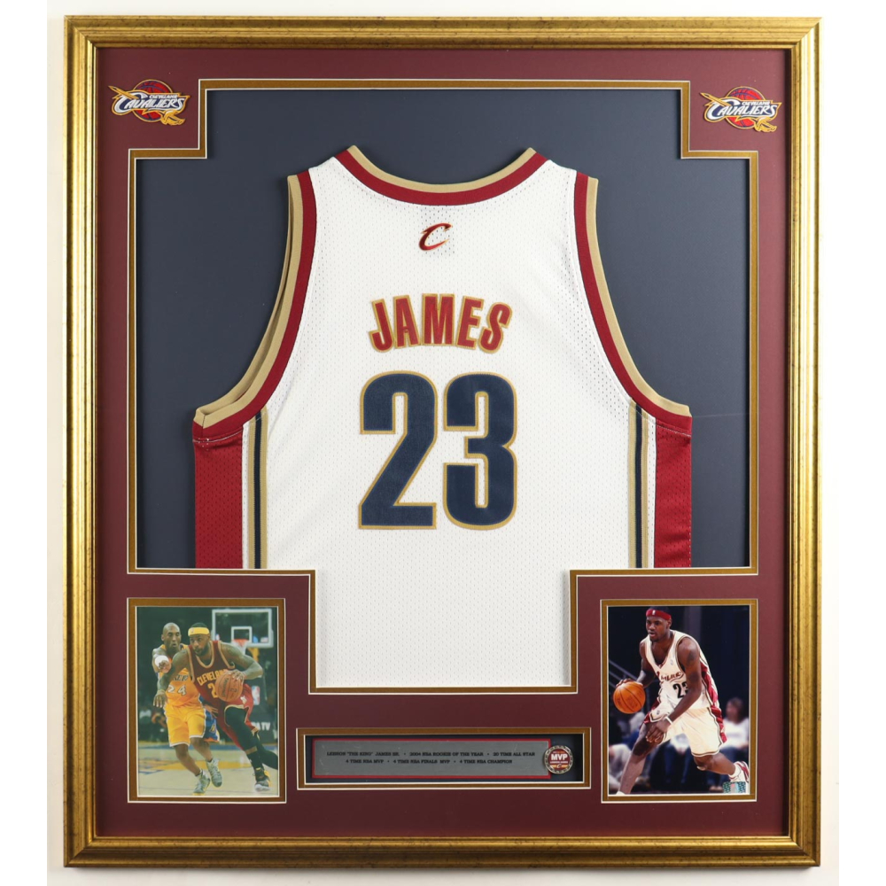 Lebron James Custom Framed Jersey Display With 2016 NBA Finals MVP Pin ...