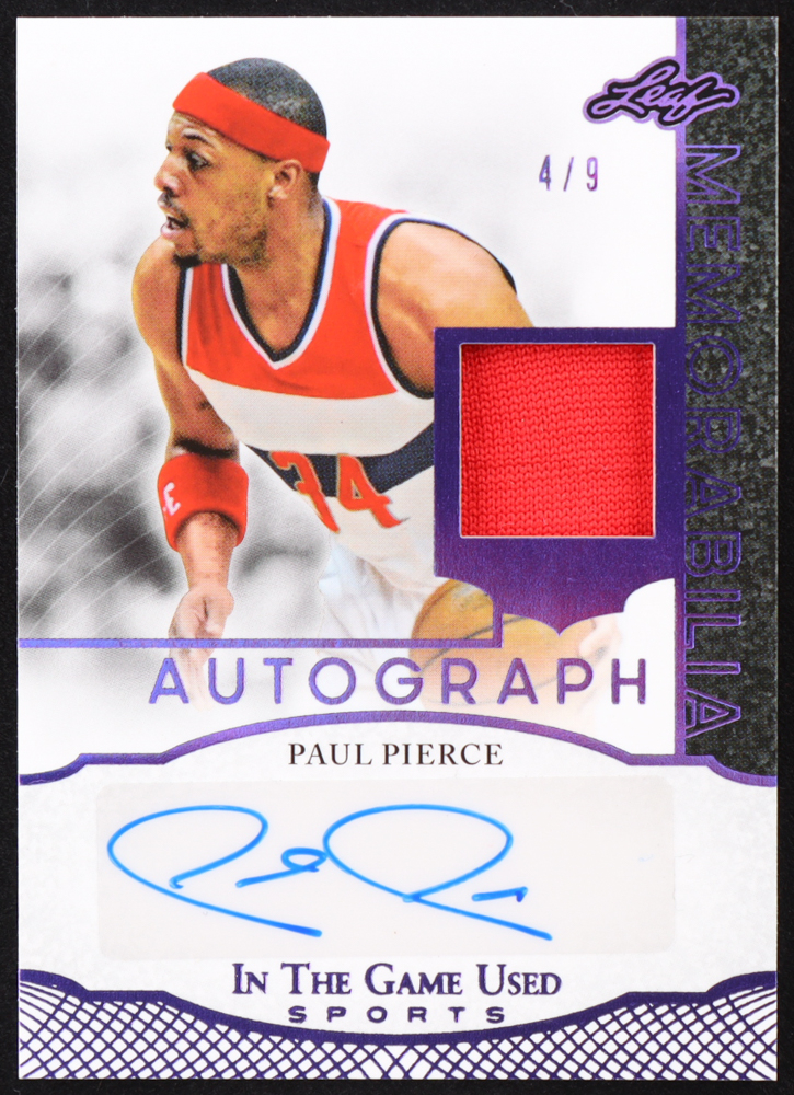 Paul Pierce 2024 Leaf ITG Used Autograph Memorabilia Purple #IGAPP1 #4/ ...