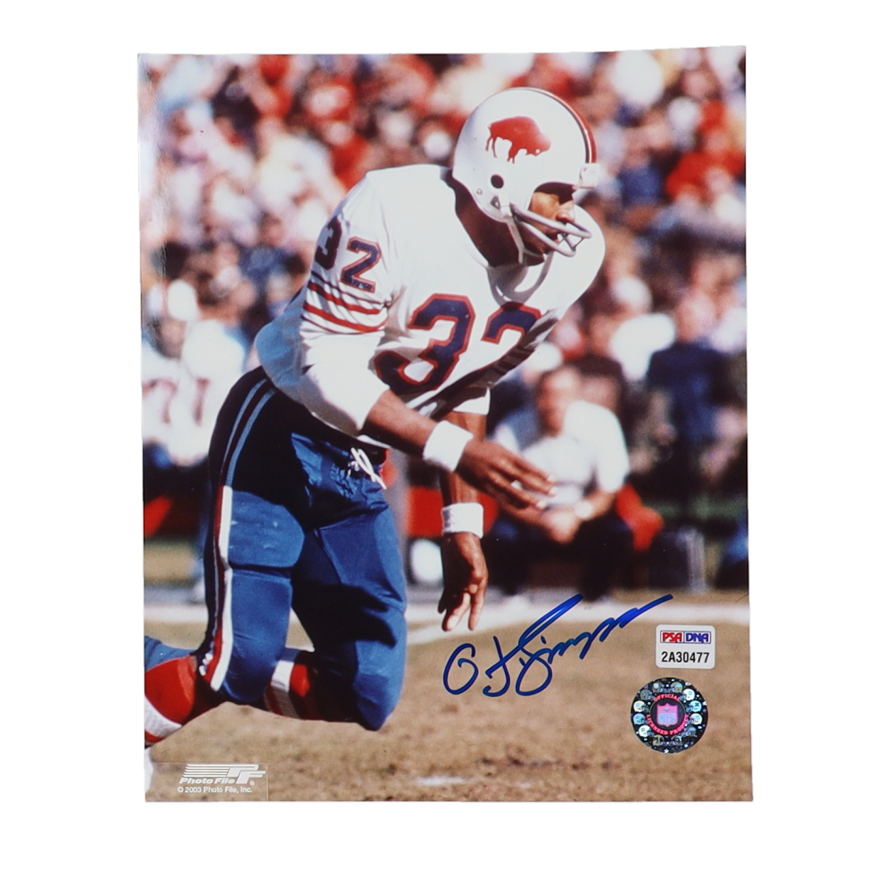 O.J. Simpson Signed Bills 8x10 Photo (PSA) | Pristine Auction