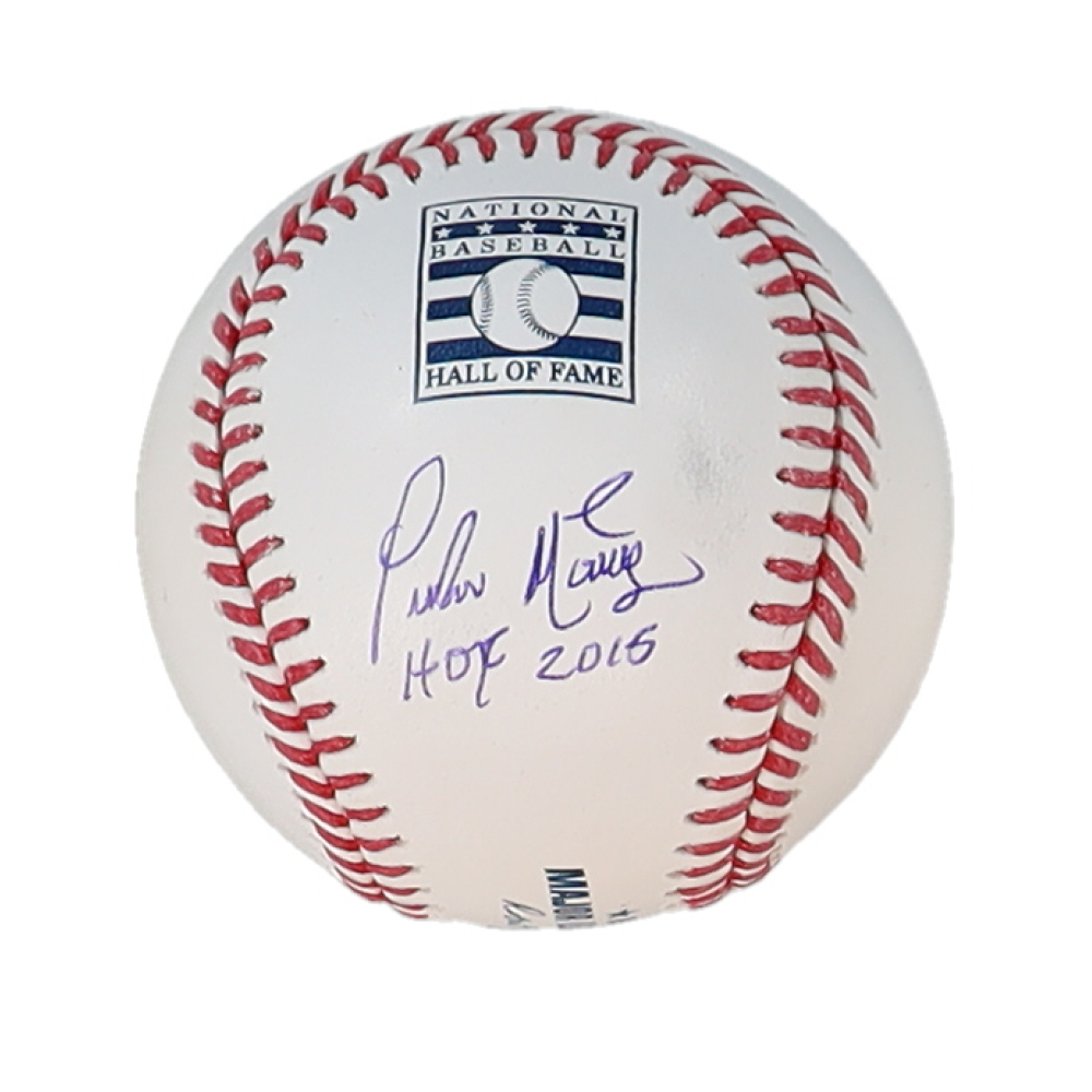 Pedro Martinez Signed OML Hall Of Fame Logo Baseball Inscribed "HOF ...