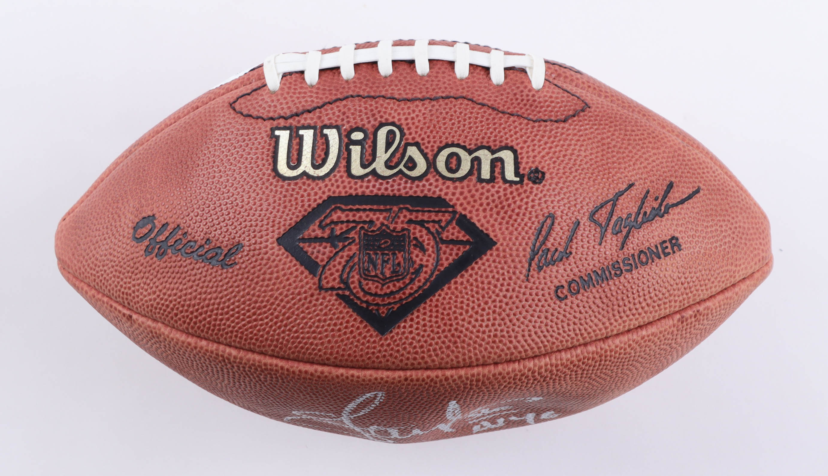 Lawrence Taylor Signed NFL 75th Logo Football (JSA) | Pristine Auction