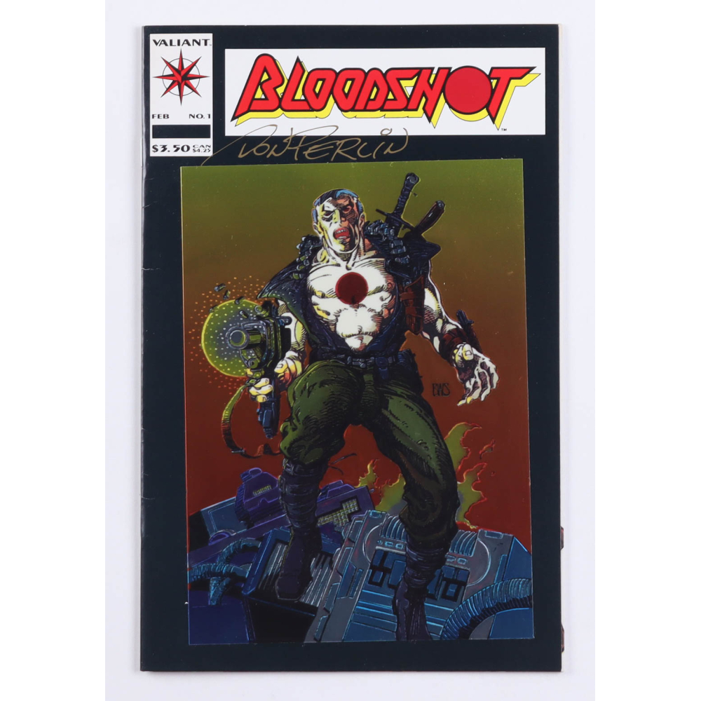 Don Perlin Signed 1993 "Bloodshot" Issue #1 Chromium Cover Valiant ...