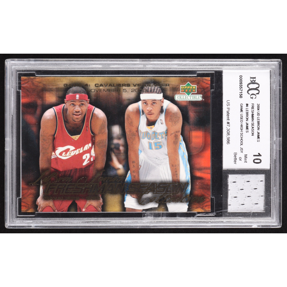 LeBron James 2004 Upper Deck LeBron James Freshman Season #4 with Game ...