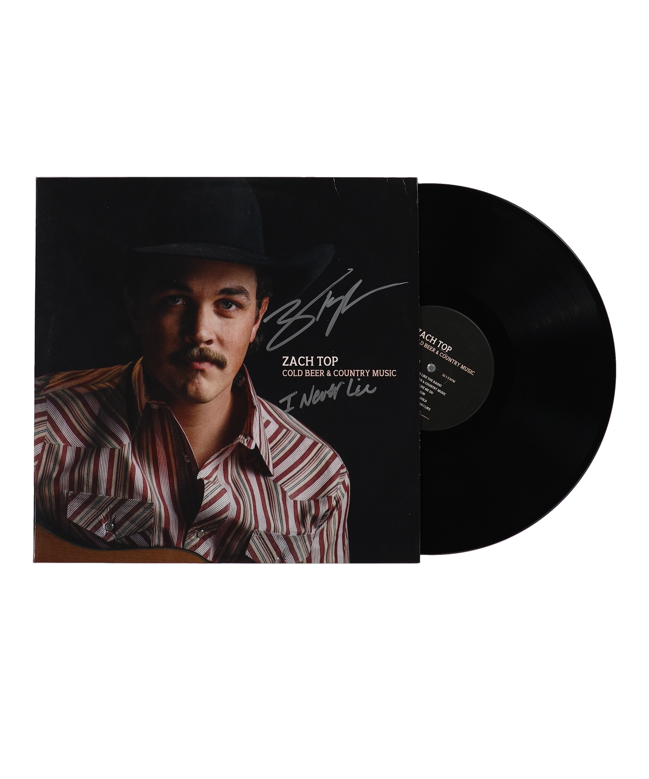 Zach Topp Signed "Cold Beer & Country Music" Vinyl Record Album Cover ...