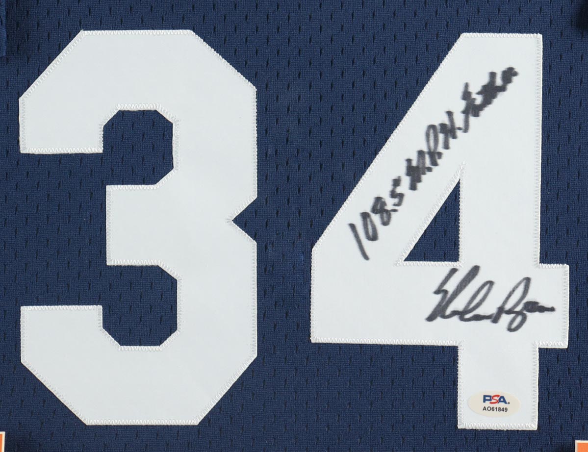 Nolan Ryan Signed Astro Custom Framed Jersey Display Inscribed "108.5 M ...