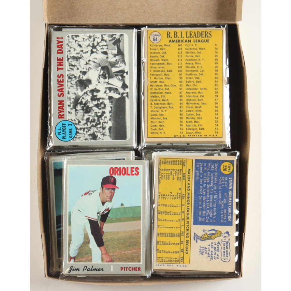 1970 Topps Baseball Cello Fun Pack Vending Box with (20) Packs ...