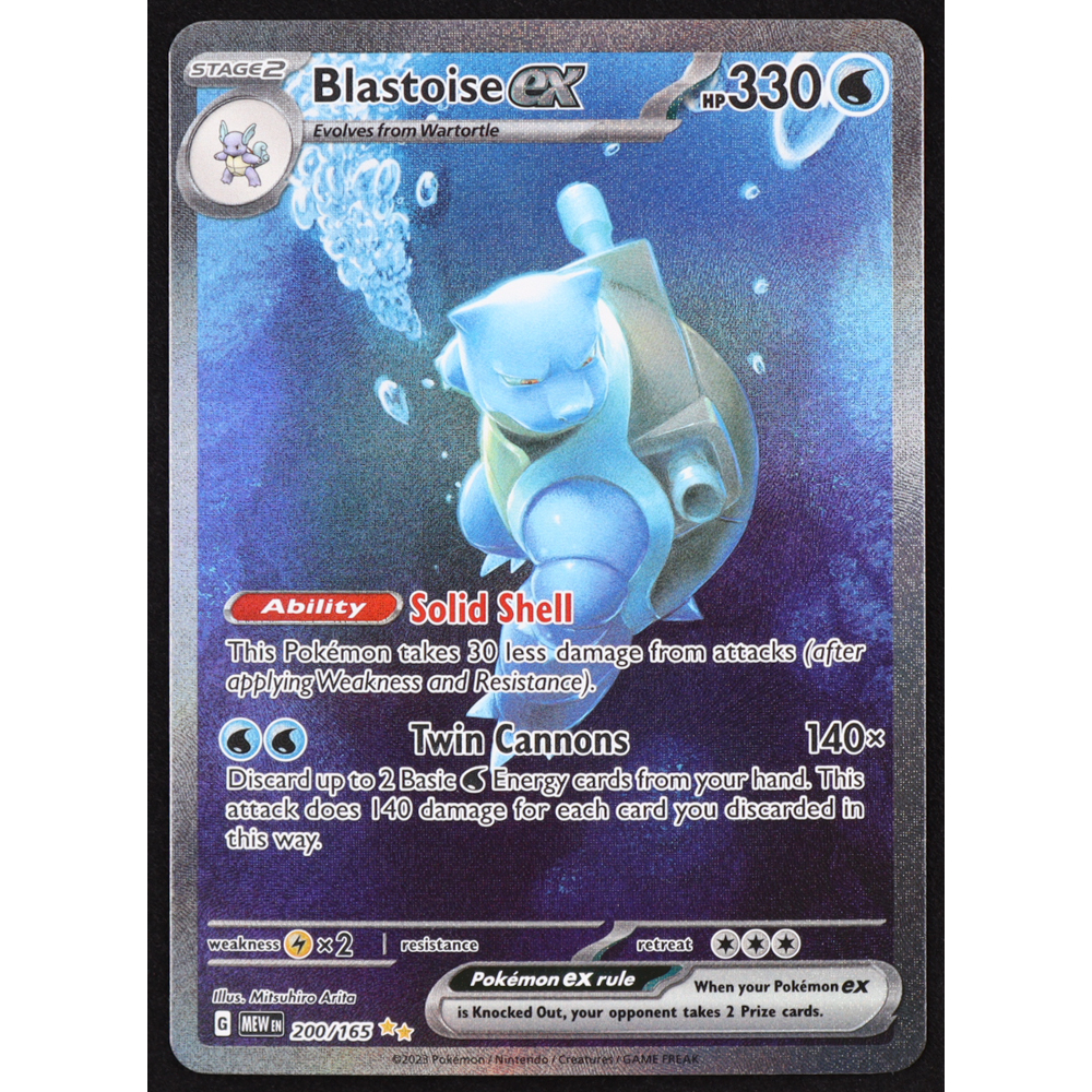 Blastoise ex Pokemon 2023 Scarlet & Violet - 151 #200 | Pristine Auction
