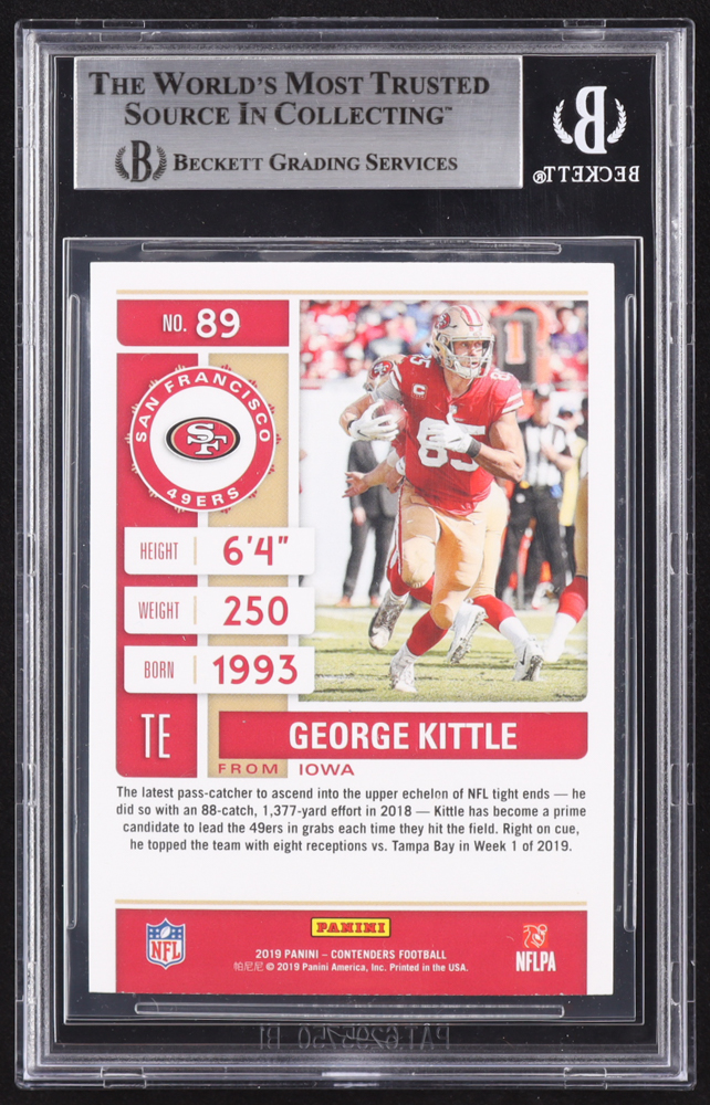 George Kittle Signed 2019 Panini Contenders #89 (BGS) | Pristine Auction