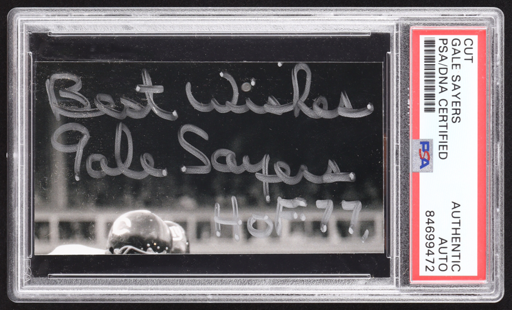 Gale Sayers Signed Cut Inscribed "HOF 77" (PSA) | Pristine Auction