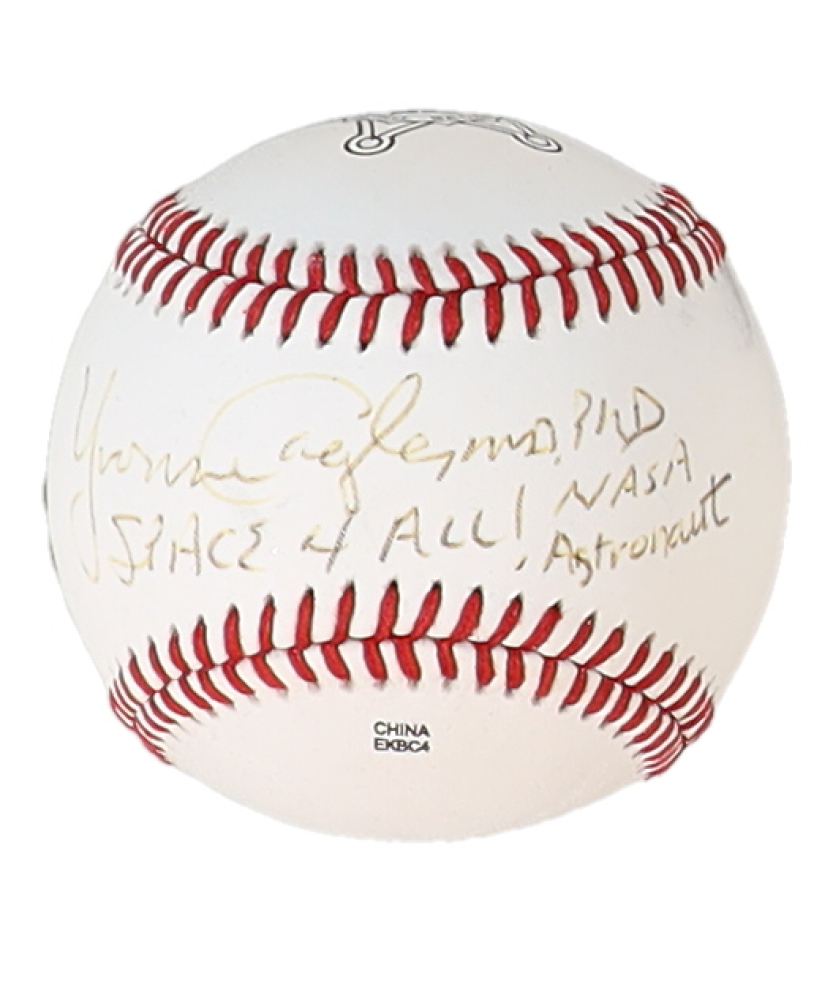 Yvonne Cagle Signed OL Baseball Inscribed "Space 4 All!" & "NASA ...