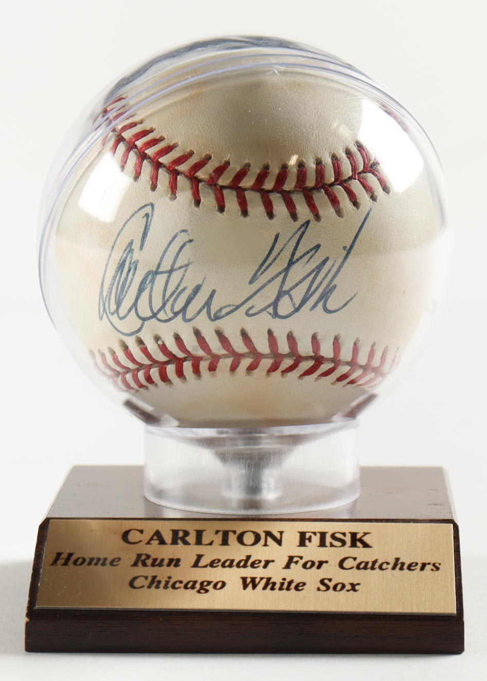 Carlton Fisk Signed OAL Baseball With Display Case (JSA) | Pristine Auction