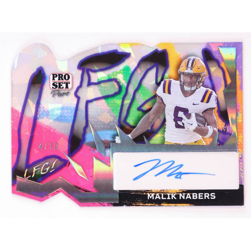 Malik Nabers 2024 Pro Set Pure LFG! Autographs Crystal Silver #LFGMN1 ...