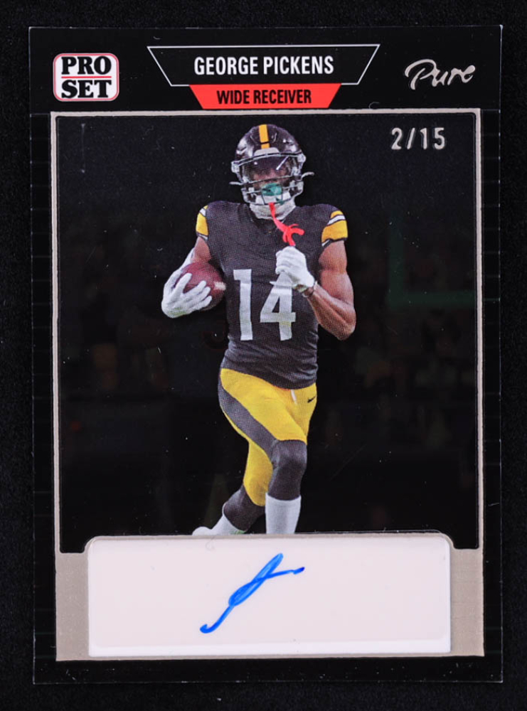 George Pickens 2023 Pro Set Pure Autographs Clear Black #PSAGP1 #2/15 ...
