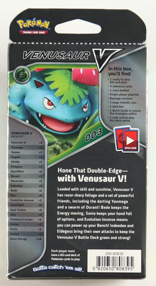 Pokemon: V Battle Venusaur Theme Deck With (60) Cards | Pristine Auction