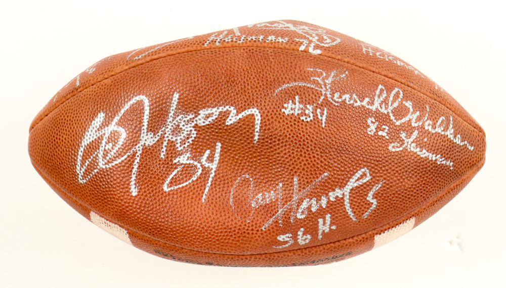 Heisman Trophy WInners Wilson Football Signed by (7) with Billy Simms ...