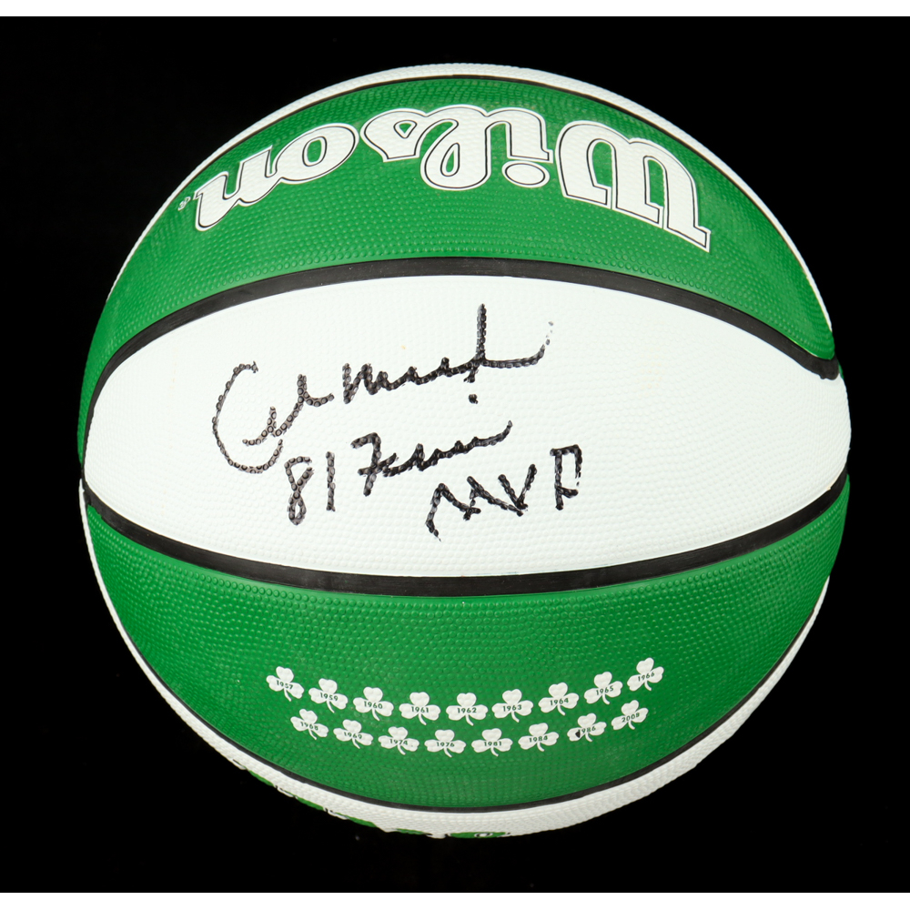 Cedric Maxwell Signed Celtics City Edition NBA Basketball Inscribed "81 ...