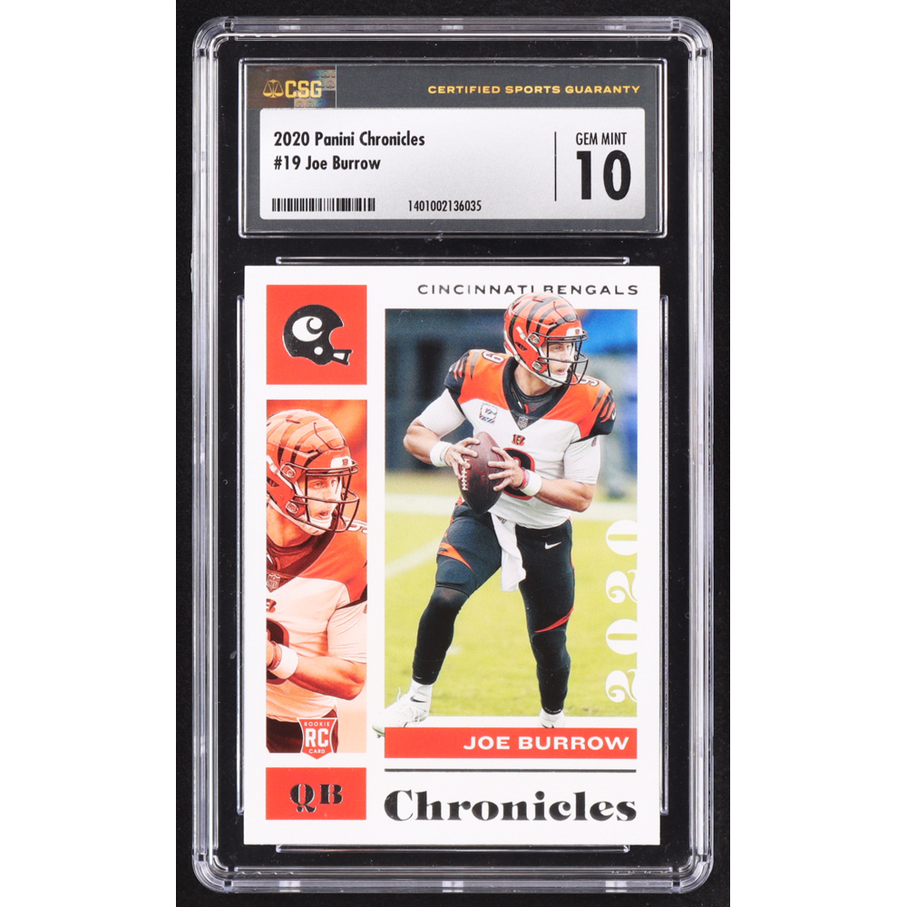 Joe Burrow 2020 Panini Chronicles #19 RC (CSG 10) | Pristine Auction