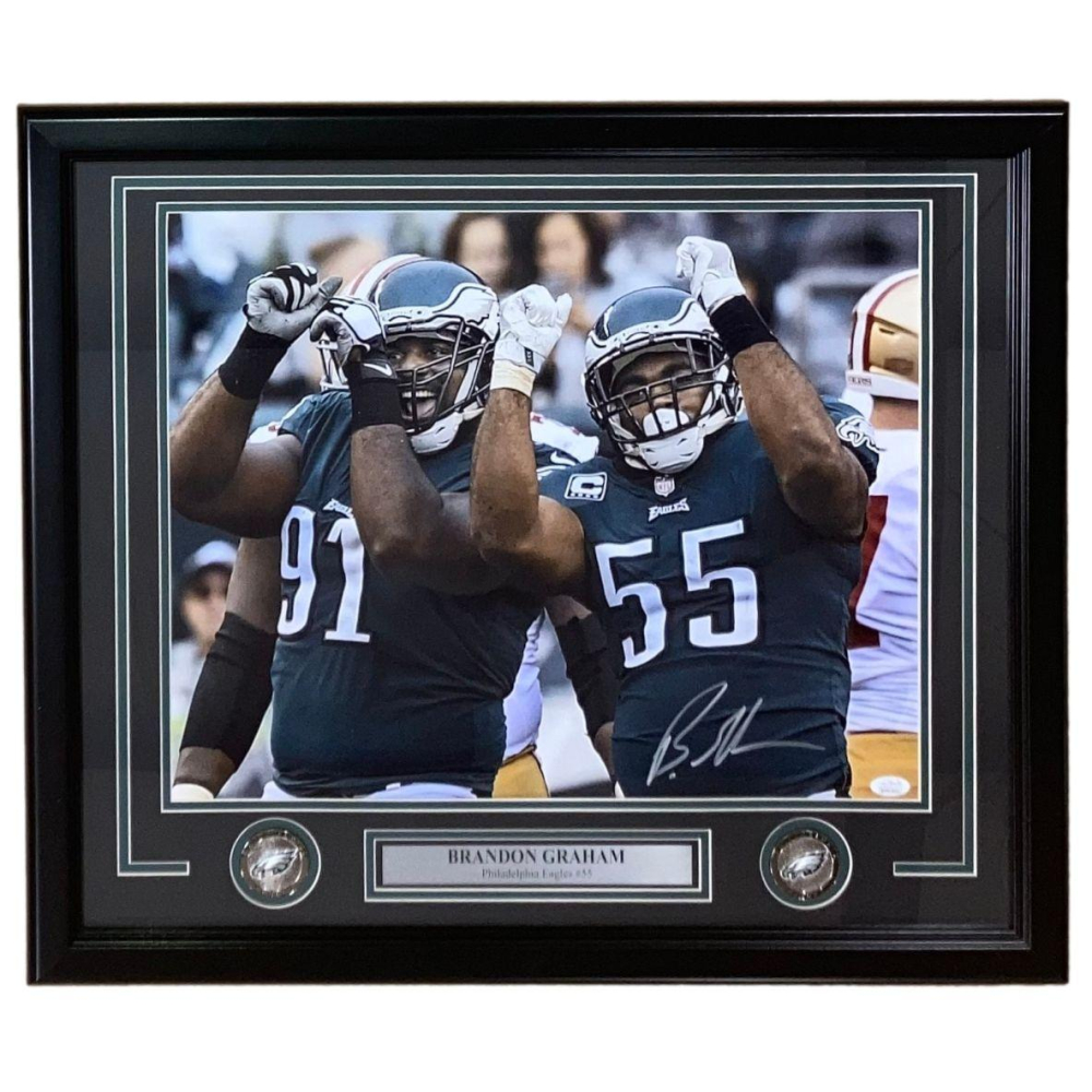 Brandon Graham Signed Eagles Custom Framed Photo Display (JSA ...