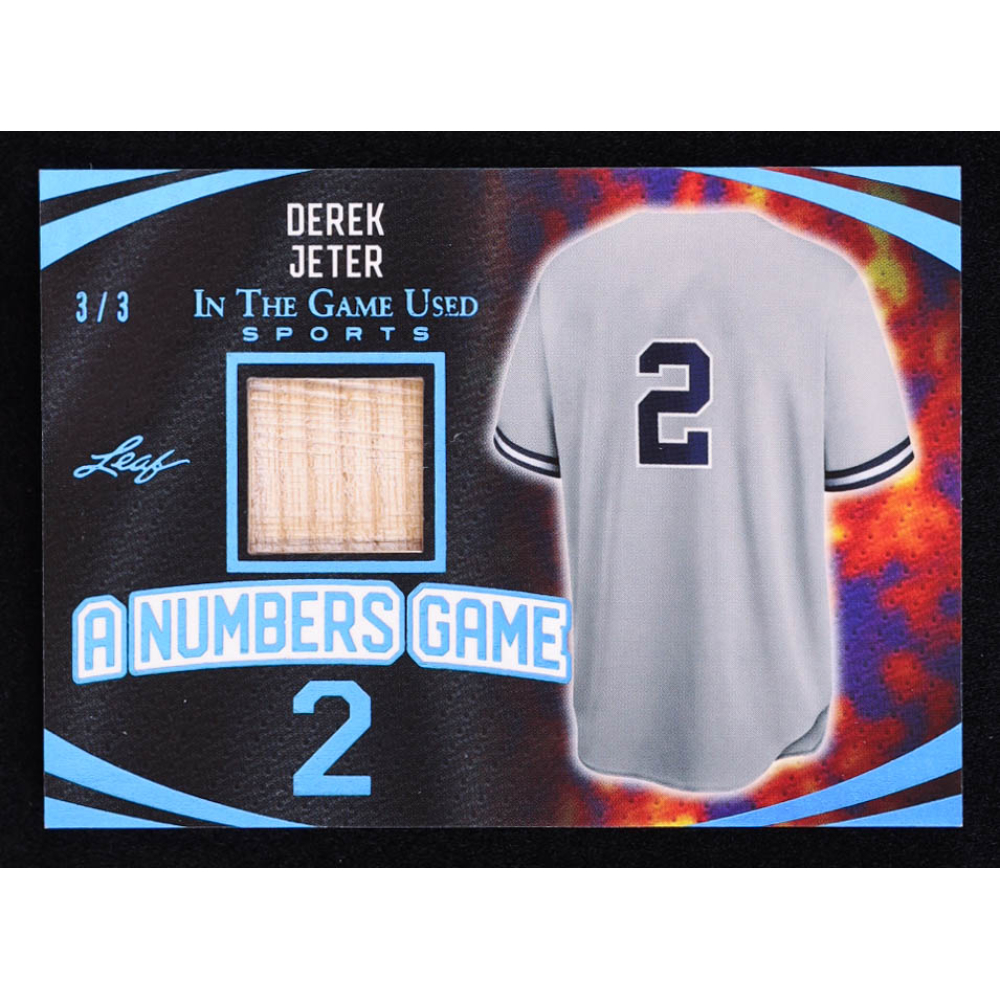 Derek Jeter 2024 ITG Used Sports A Numbers Game Spectrum Platinum Blue ...