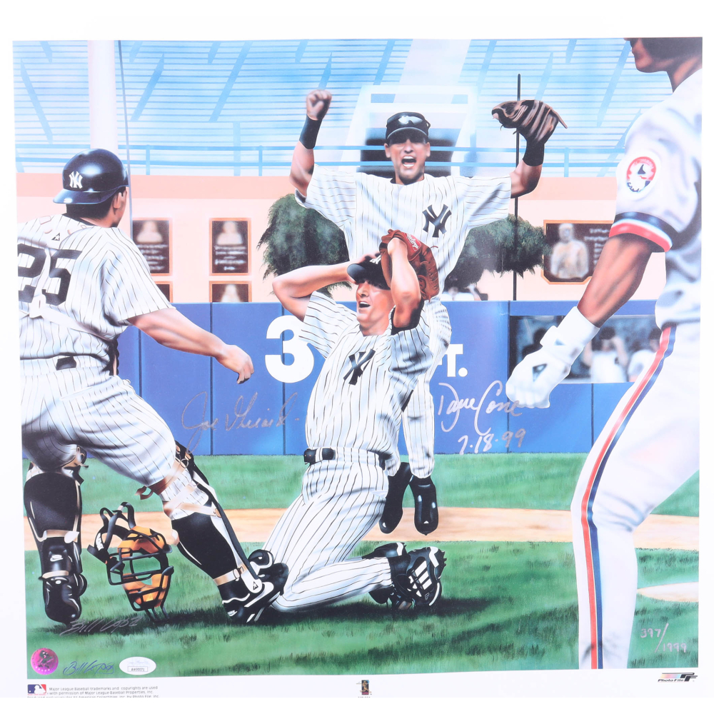 Joe Girardi & David Cone Signed LE Yankees 19.5x20.5 Lithograph ...