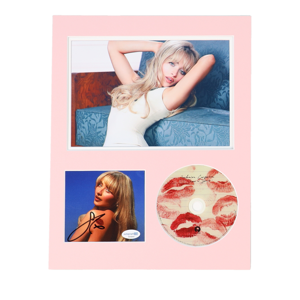 Sabrina Carpenter Signed "Short N Sweet" Custom Matted CD Insert Display (ACOA) | Pristine Auction