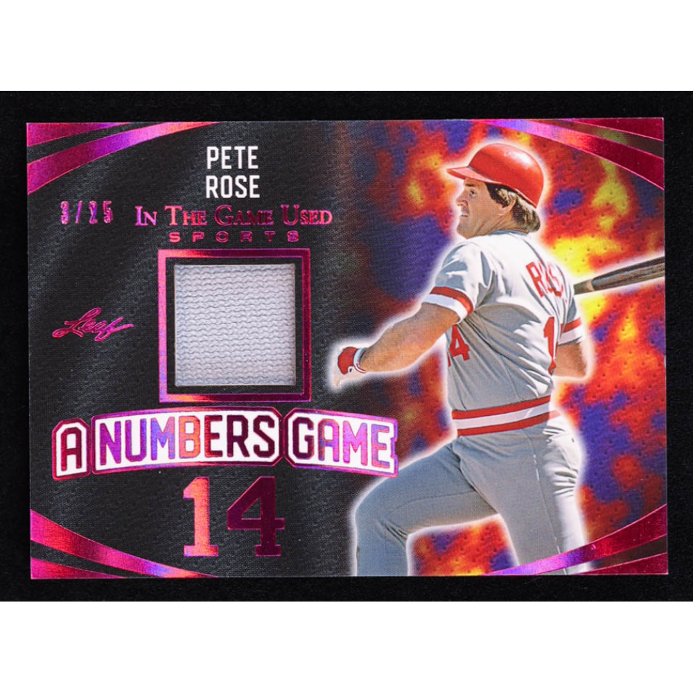 Pete Rose 2024 ITG Used Sports A Numbers Game Spectrum Pink #ANG42 #3/ ...