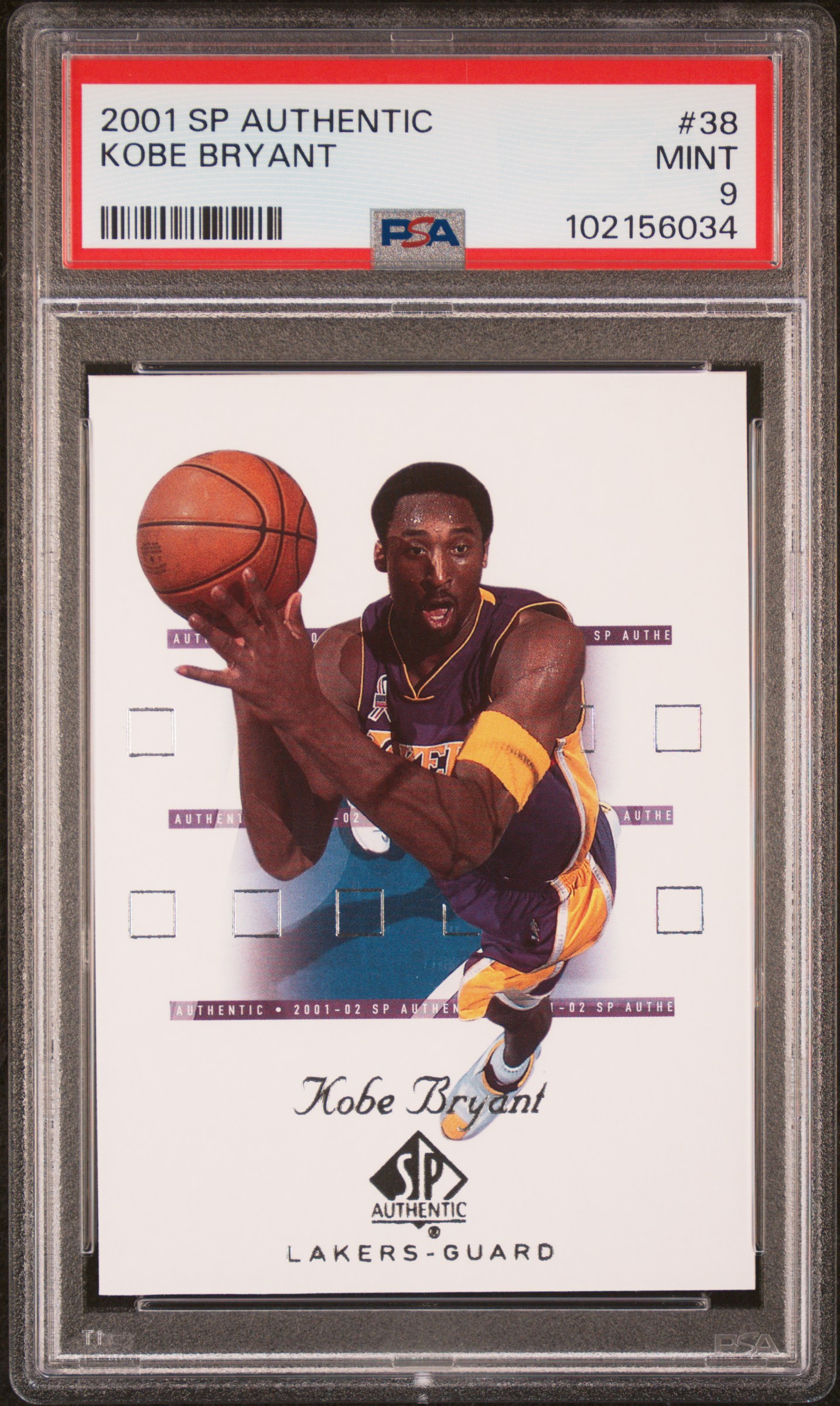 Kobe Bryant 2001-02 SP Authentic #38 (PSA 9) | Pristine Auction